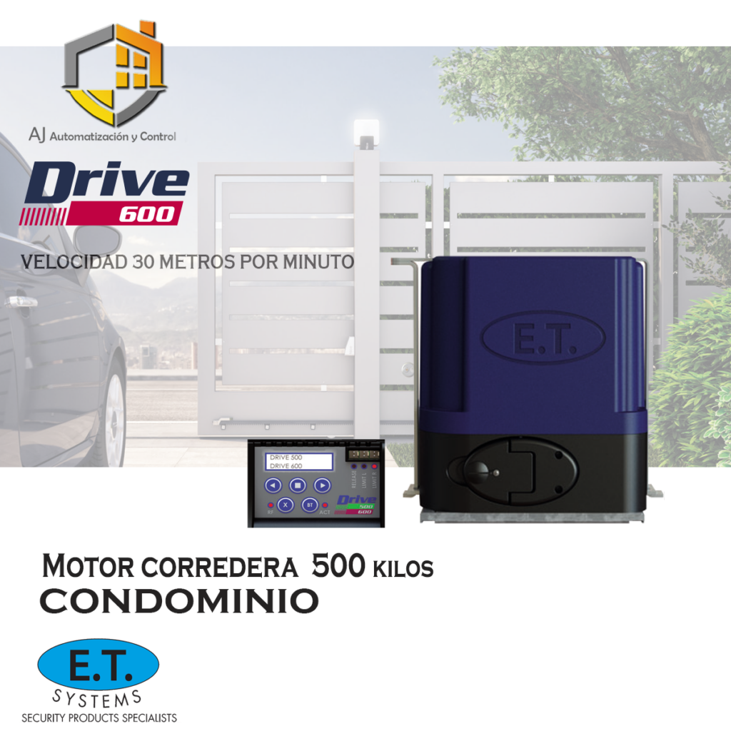 Motor Corredera con Central DRIVE 600 ET SYSTEM • AJ Automatización y ...