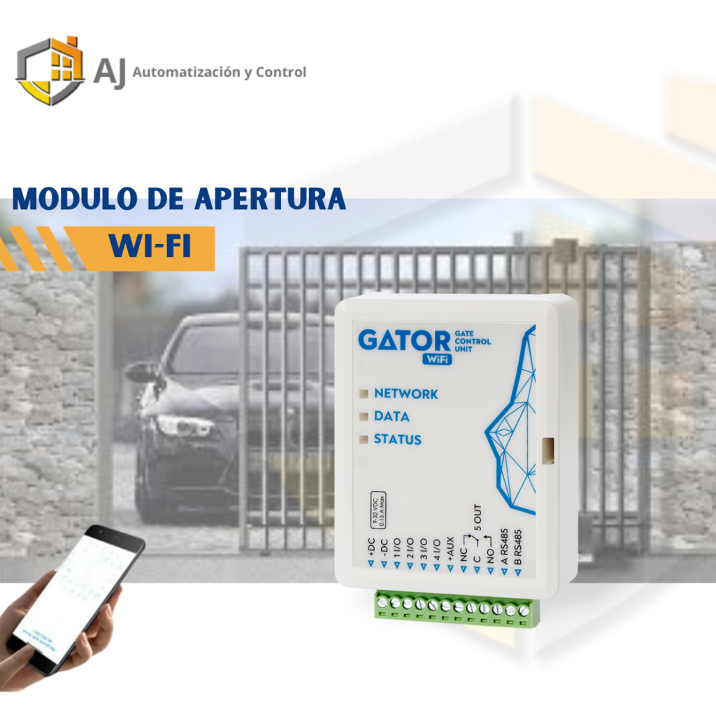 Módulo de Apertura Remota Gator Wifi • AJ Automatización y Control